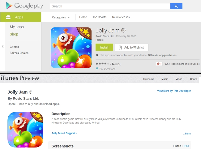 Candy Crush Rival Jolly Jam Launched by Rovio